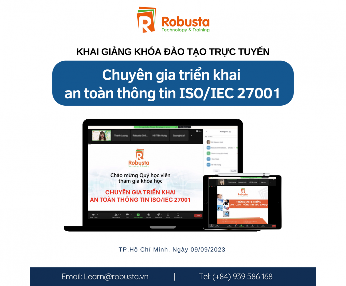 Robusta Khai GiẢng KhÓa ĐÀo TẠo TrỰc TuyẾn ChuyÊn Gia TriỂn Khai An ToÀn ThÔng Tin Isoiec 