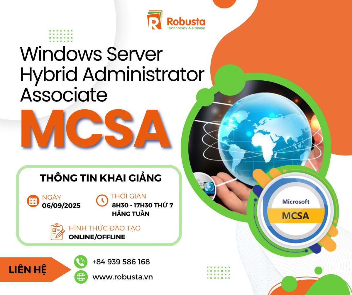 Khóa học MCSA – Windows Server Hybrid Administrator Associate: Nâng tầm ...